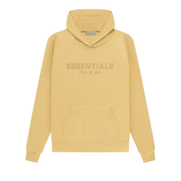 Fear Of God Waffle Raglan Hoodie - Yellow