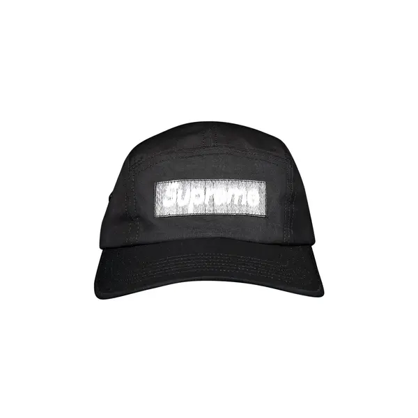Supreme Reversed Label Camp Cap - Black