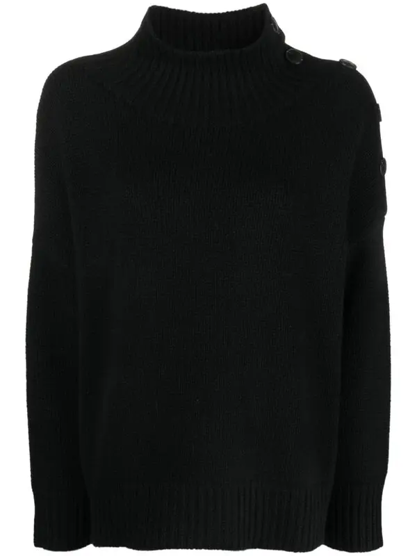 YVES SALOMON Button-detailed Knitted Jumper