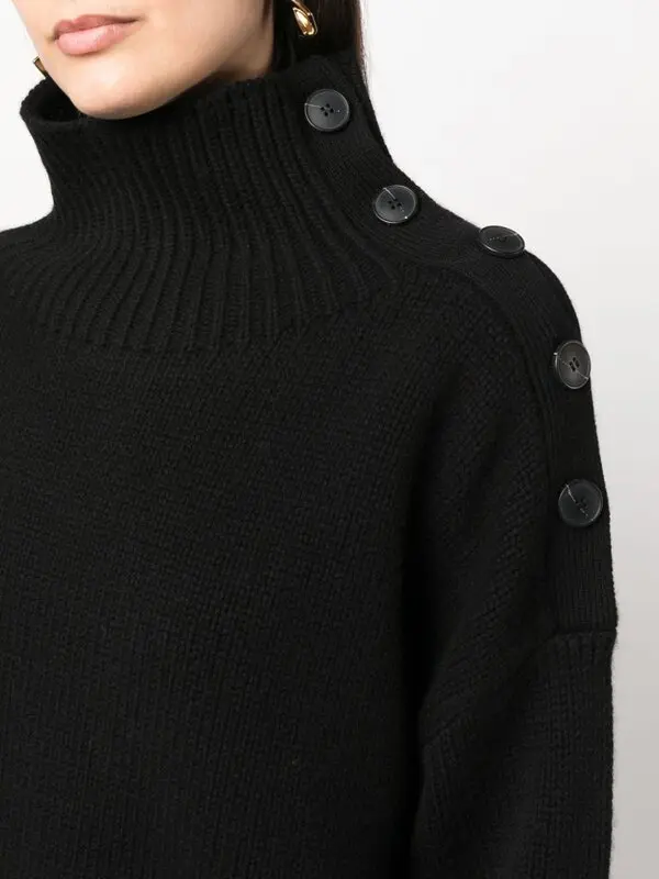 YVES SALOMON Button-detailed Knitted Jumper
