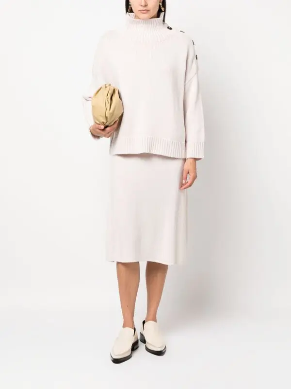 YVES SALOMON Flared Knitted Skirt