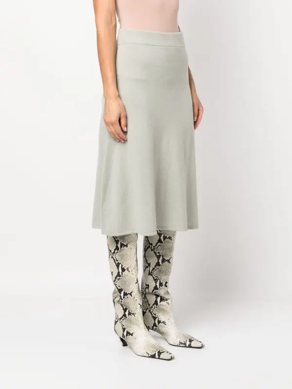 YVES SALOMON Flared Knitted Skirt