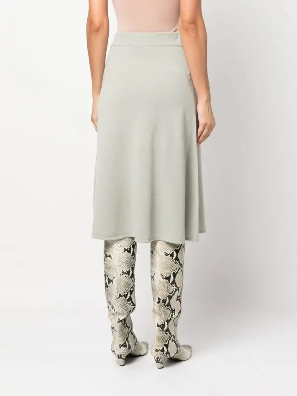 YVES SALOMON Flared Knitted Skirt