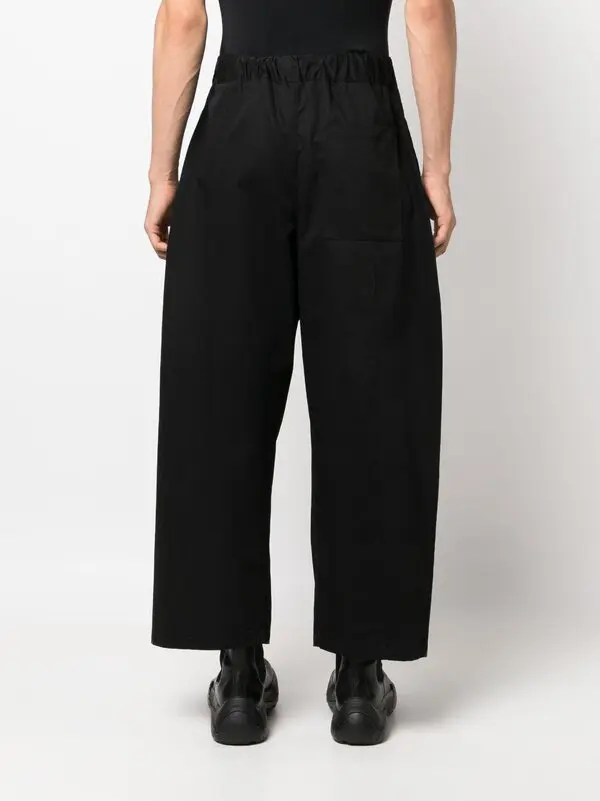 SAGE NATION Box-pleat Wide-leg Trousers - Black