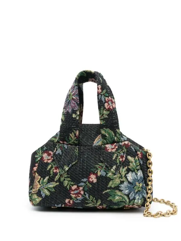 Vivienne Westwood Floral-Jacquard Tote Bag - Black | Editorialist