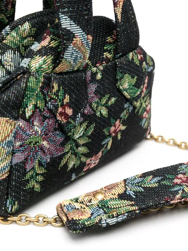 Vivienne Westwood Floral-Jacquard Tote Bag - Black | Editorialist