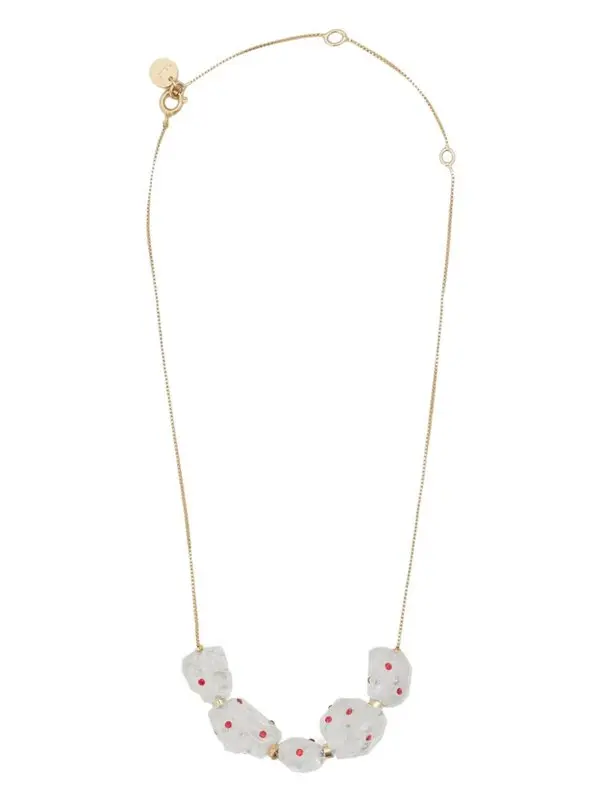 Marni Polka Dot-motif Chain Necklace - Gold