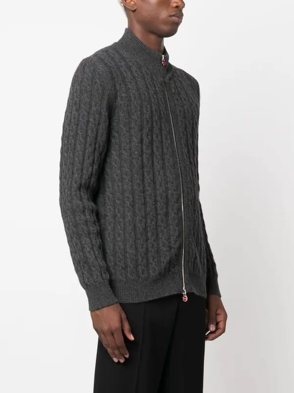 Kiton Cable-knit Cashmere Jacket