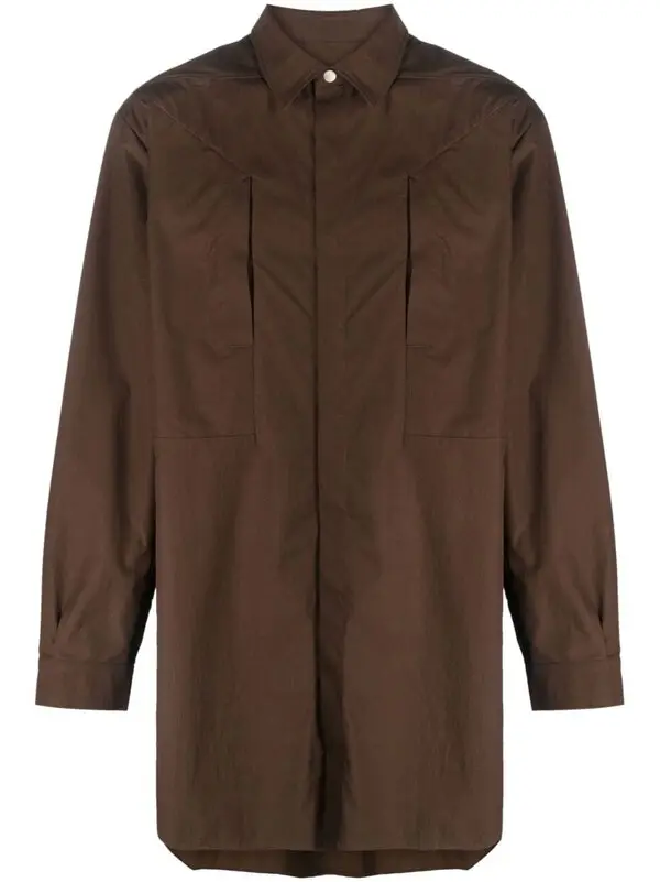 Rick Owens Spread-collar Oversize Shirt