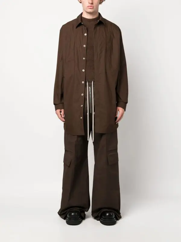 Rick Owens Spread-collar Oversize Shirt