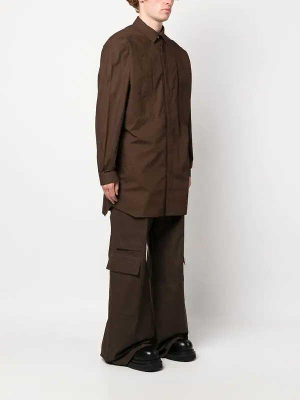 Rick Owens Spread-collar Oversize Shirt