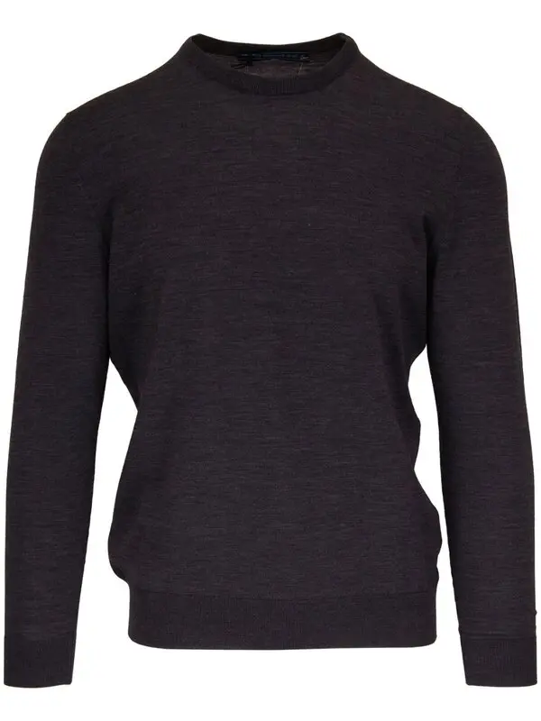 Kiton Round-neck Wool Jumper - Grey