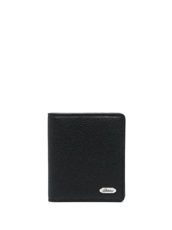 Brioni Bi-fold Leather Wallet - Black