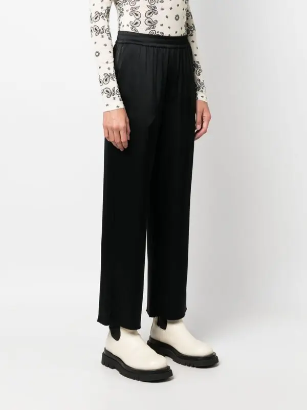 Nanushka Elasticated Waist Cropped Trousers - Black