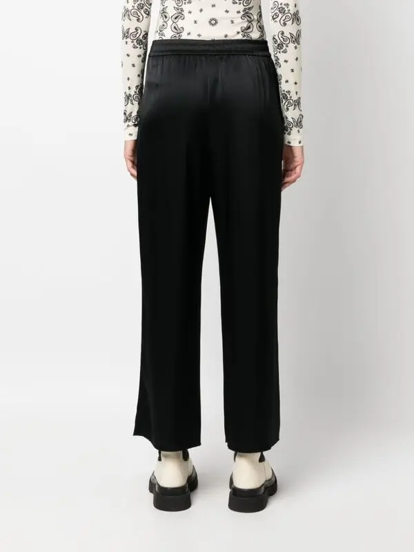 Nanushka Elasticated Waist Cropped Trousers - Black