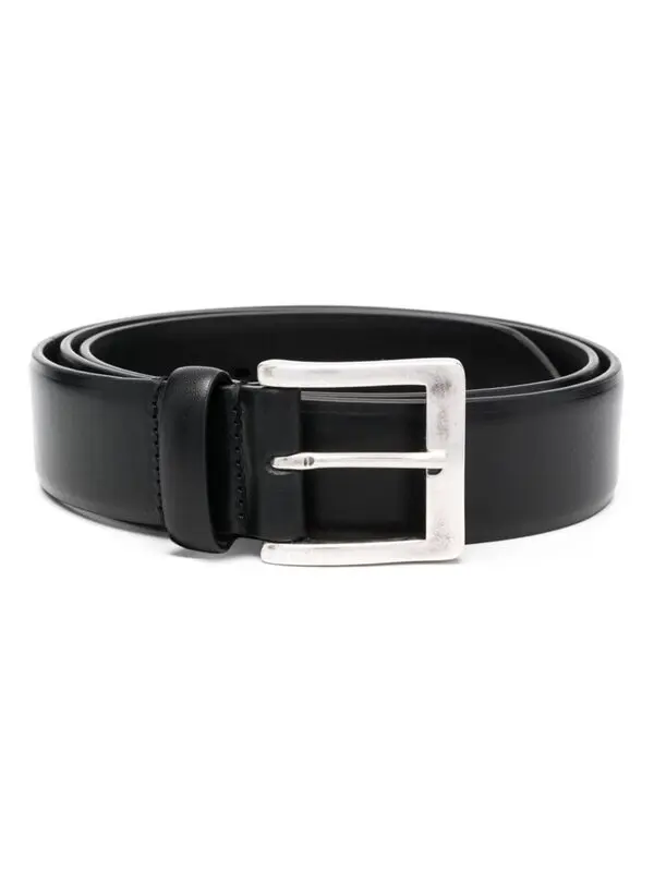 MOORER Buckle-fastening Leather Belt - Black