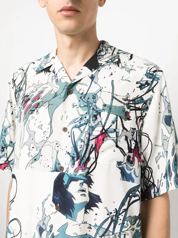 Wacko Maria X Ghost In The Shell Graphic-Print Shirt - White
