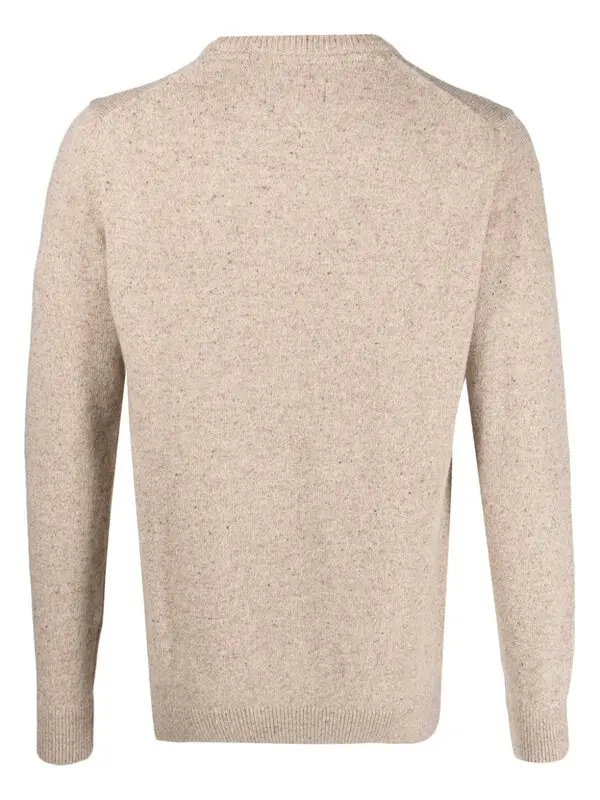 Barbour Mélange-effect Crew-neck Jumper - Neutrals