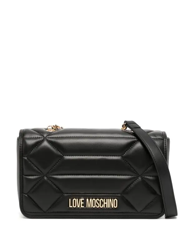 Moschino Kaleidoscope Quilted Leather Shoulder Bag