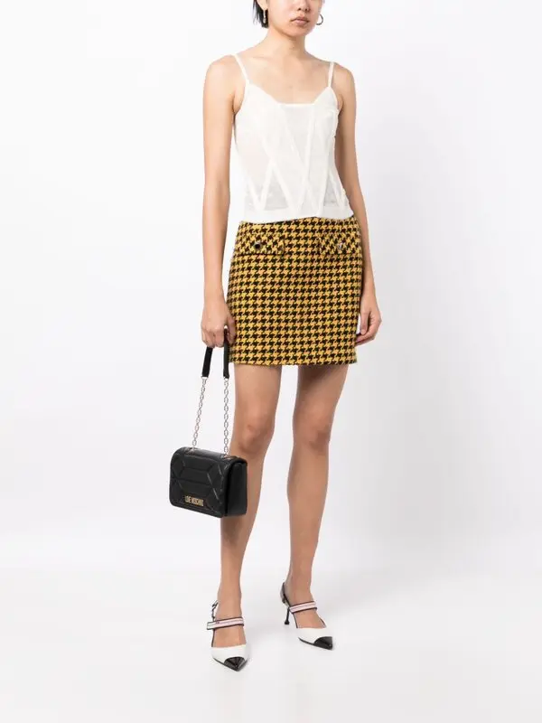 Moschino Kaleidoscope Quilted Leather Shoulder Bag