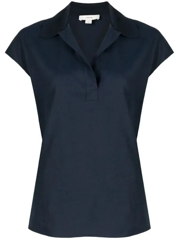 Vince Cap-sleeve Polo Shirt