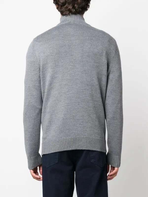 FAY Mock Neck Wool Sweater