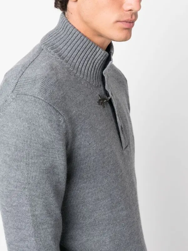 FAY Mock Neck Wool Sweater