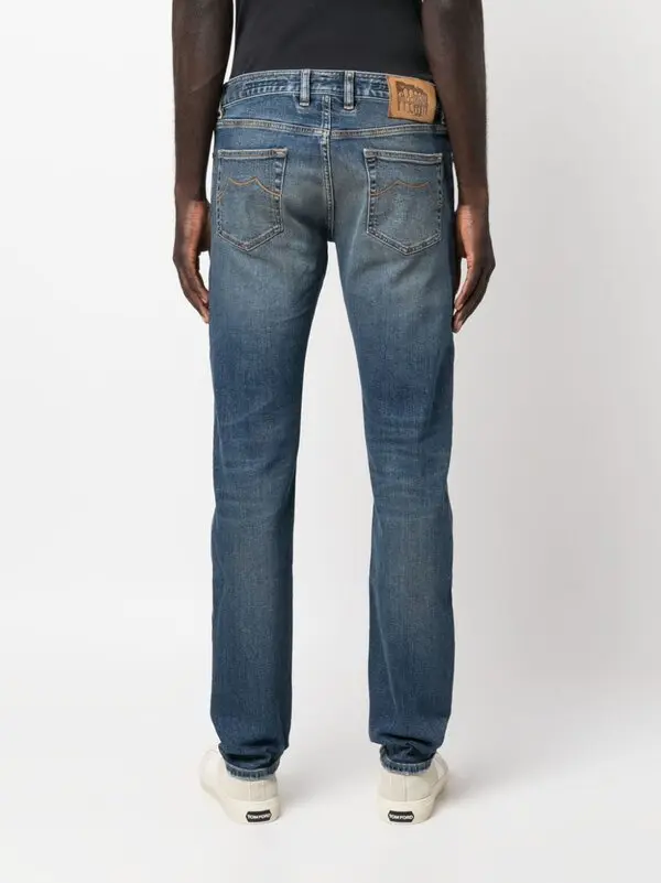 MOORER Stonewashed Mid-rise Jeans
