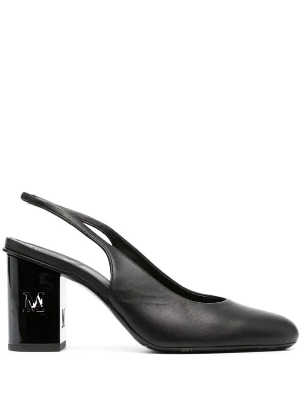 Max Mara 80mm Leather Slingback Pumps
