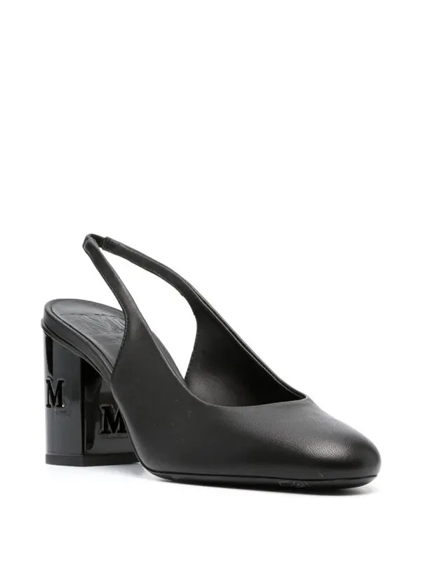 Max Mara 80mm Leather Slingback Pumps