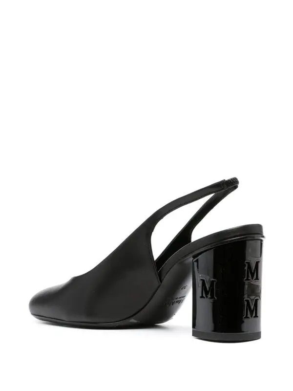 Max Mara 80mm Leather Slingback Pumps
