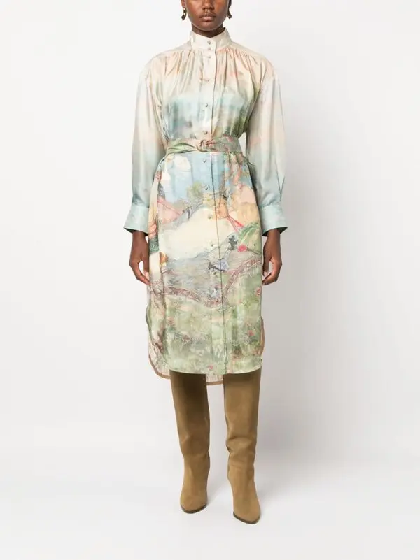 Zimmermann Luminosity Painterly-print Lace Dress