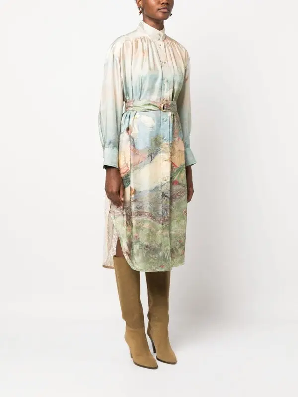 Zimmermann Luminosity Painterly-print Lace Dress
