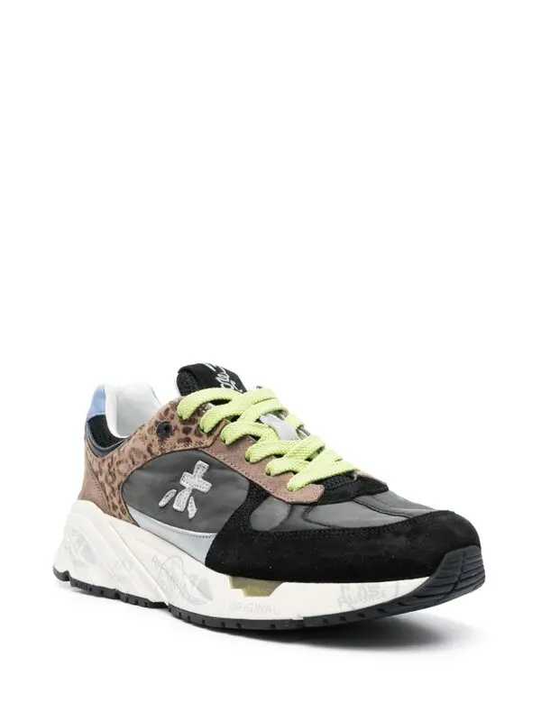 Premiata Mase Logo-patch Sneakers - Black