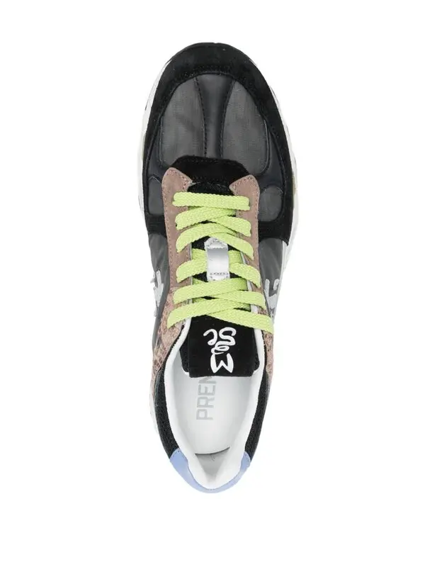 Premiata Mase Logo-patch Sneakers - Black