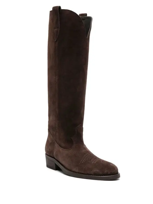 VIA ROMA 15 Panelled Suede Knee-high Boots
