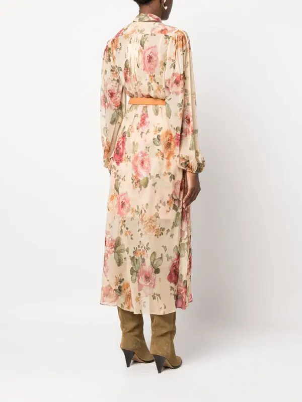 Zimmermann Luminosity Billow Crepe Midi Dress