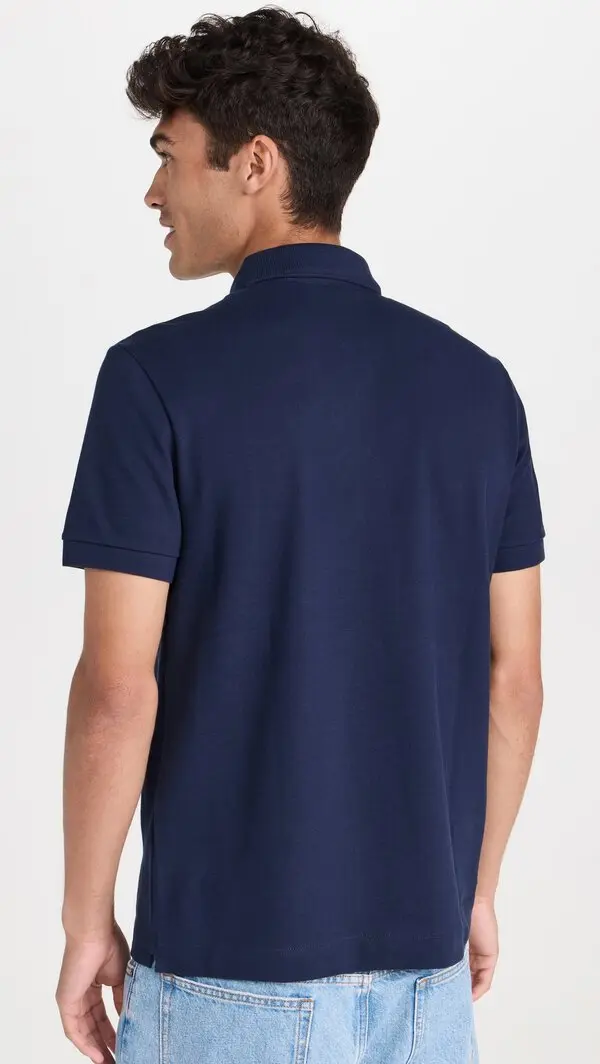 Lacoste Stretch Cotton Paris Polo - Navy Blue