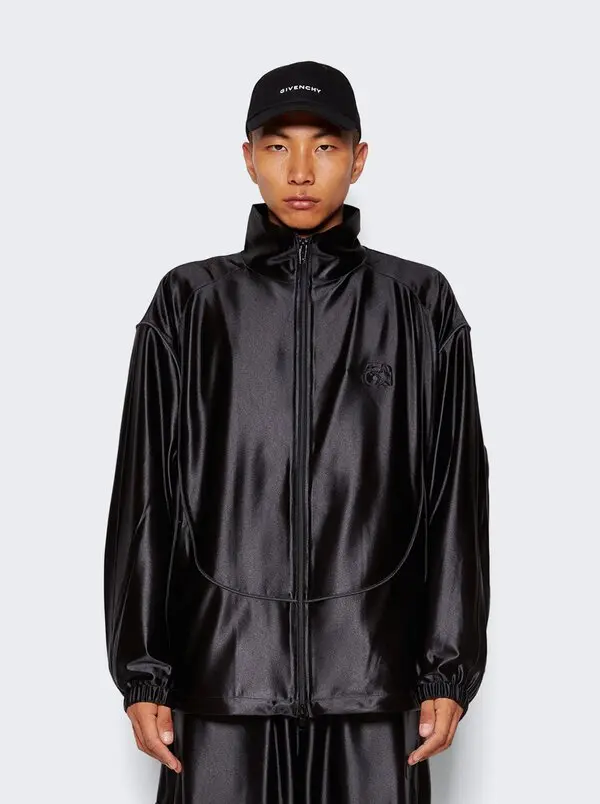 Alexander Wang Satin Track Jacket In Black - 30% Off | Editorialist