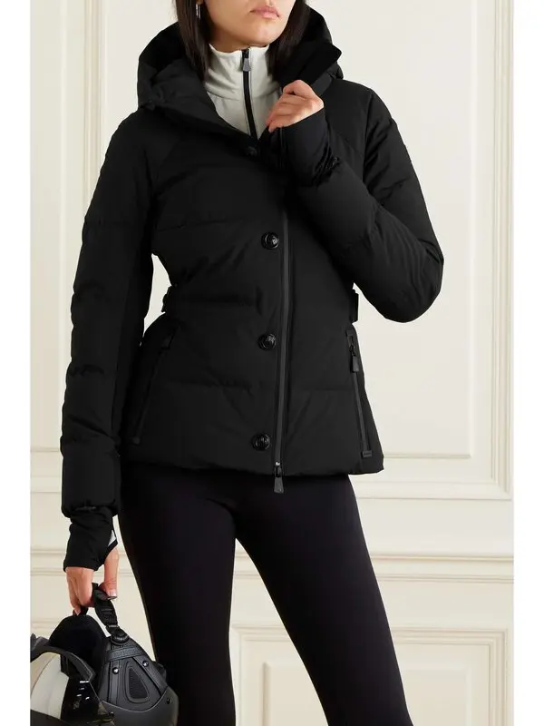 Moncler Guyane Hooded Down Jacket - Black