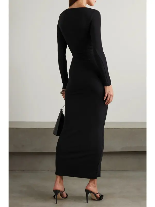 Skims Soft Lounge Long Sleeve Keyhole Dress In Black - 40% Off |  Editorialist