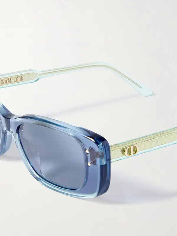 Dior Diorhighlight S2i Rectangle-frame Sunglasses - Blue