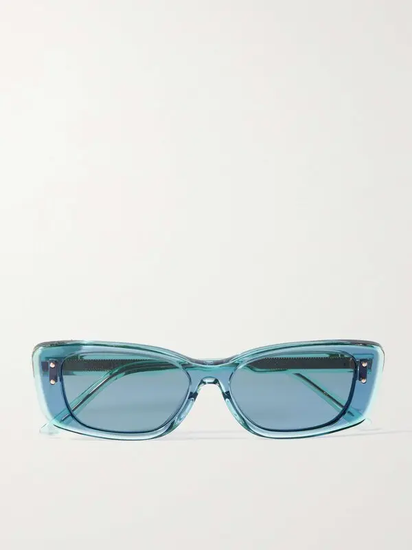 Dior Diorhighlight S2i Rectangle-frame Sunglasses - Blue