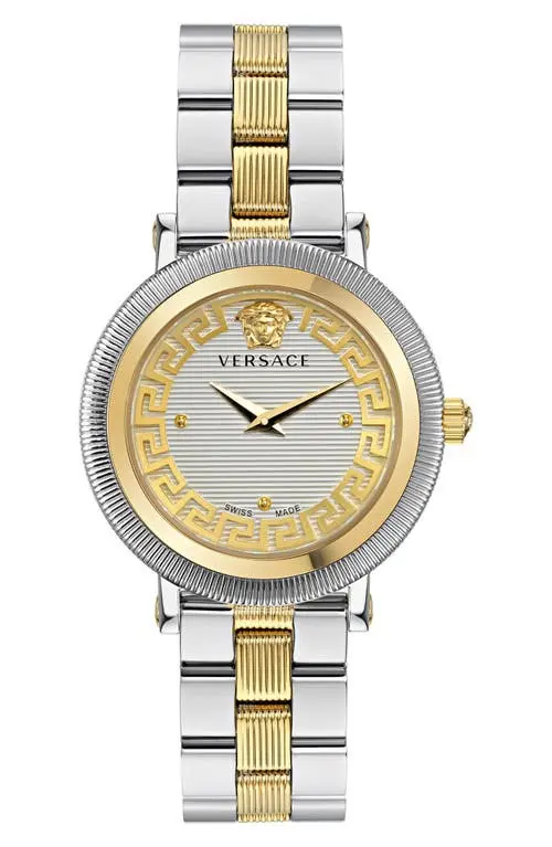 Versace Greca Flourish Bracelet Watch - Two Tone