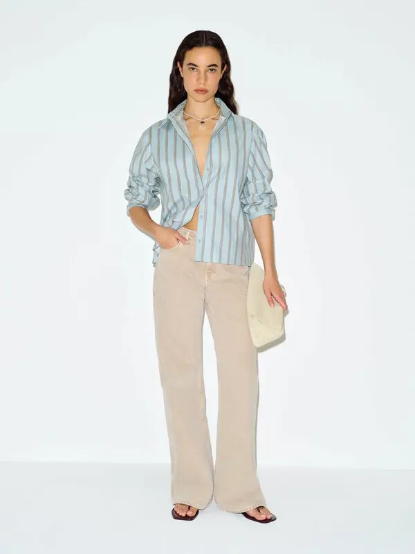 REFORMATION Andy Oversized Shirt - Blue