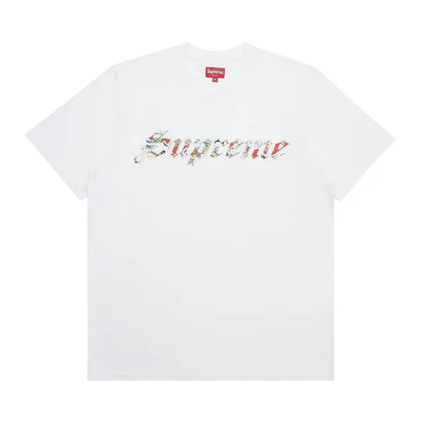 Supreme Floral Appliqué Short-sleeve Top