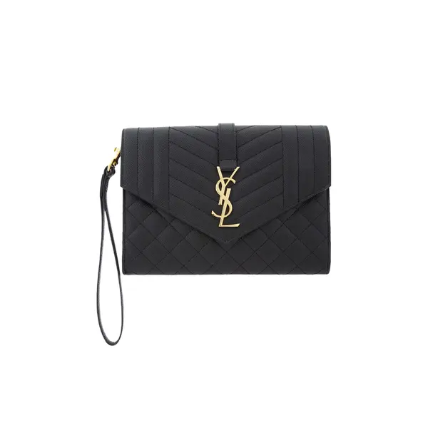 Saint Laurent Envelope Clutch - Black