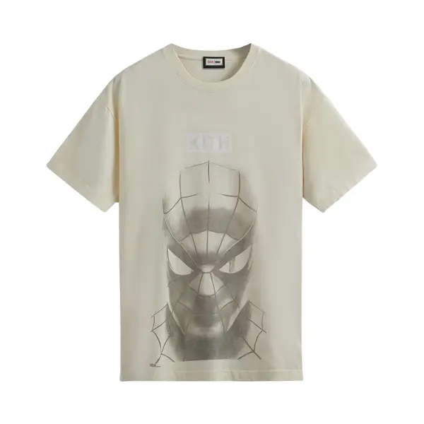 Kith For Spider-man Vigilante Vintage Tee 'sandrift - Cream