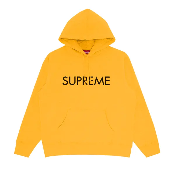 Supreme Capital Hooded Sweatshirt - Yellow