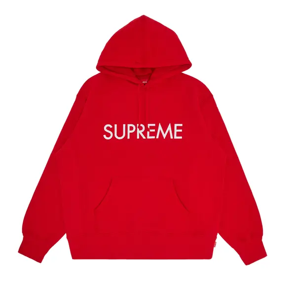 Supreme Capital Hooded Sweatshirt - Red